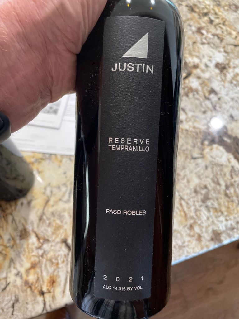 2021 Justin Vineyards & Winery Tempranillo Reserve, USA, California ...