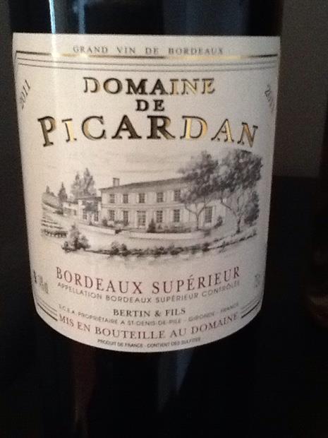 1990 Domaine de Picardan, France, Bordeaux, Bordeaux Supérieur ...