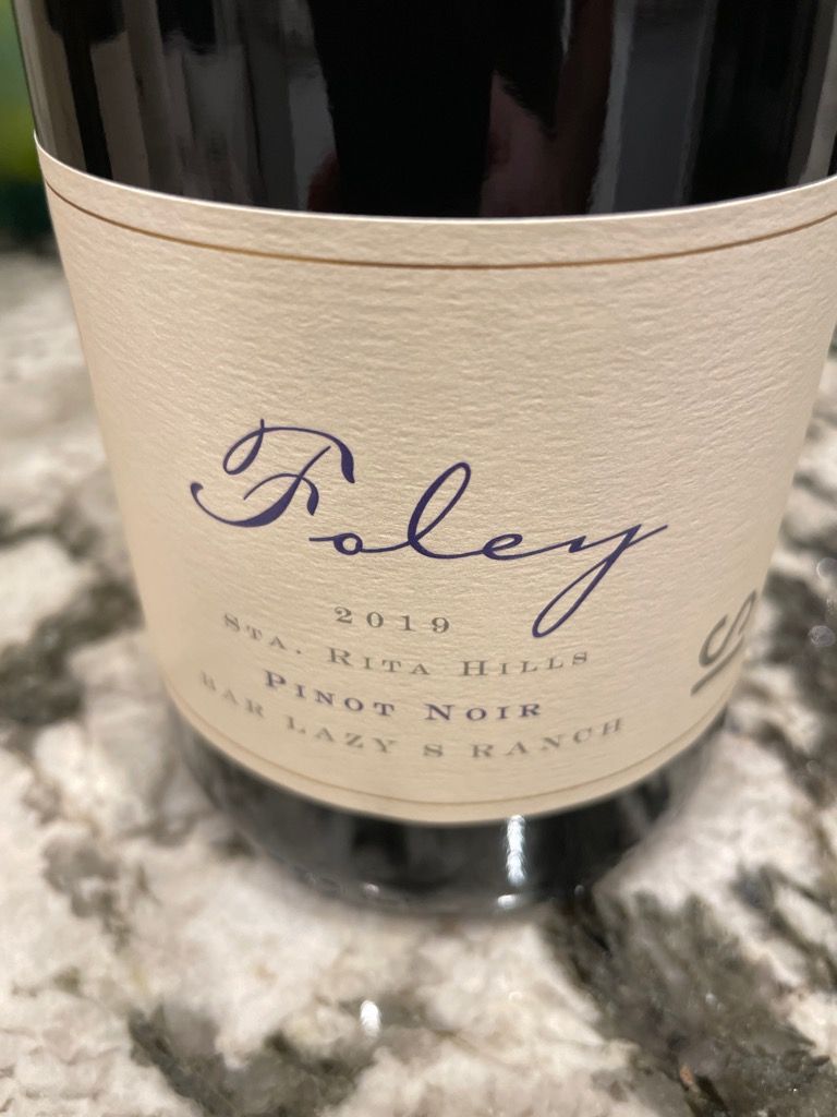 2019 Foley Estates Pinot Noir Bar Lazy S Ranch, USA, California ...