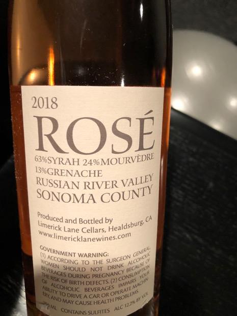 2018 Limerick Lane Rosé, USA, California, Sonoma County, Russian River ...