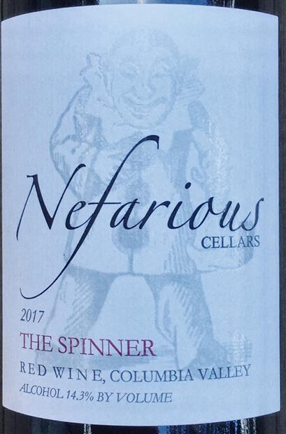 2017 Nefarious Cellars The Spinner, USA, Washington, Columbia Valley ...