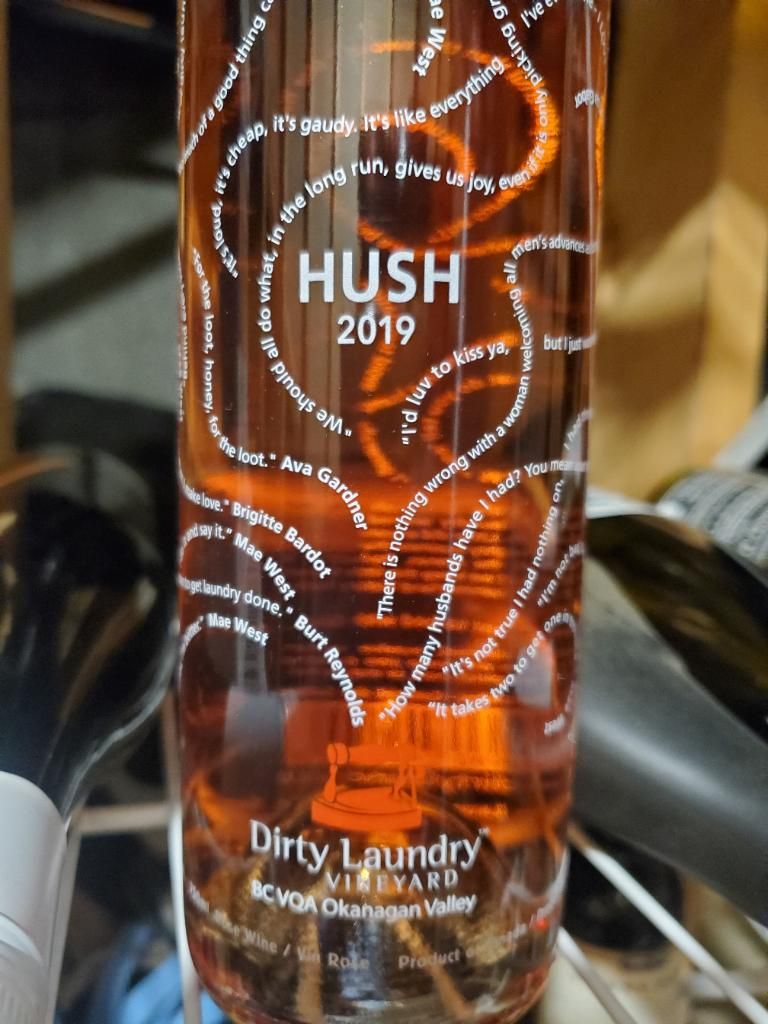 2019 Dirty Laundry Hush Rosé, Canada, British Columbia, Okanagan Valley ...