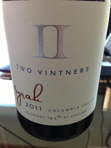 2011 Two Vintners Syrah, USA, Washington, Columbia Valley - CellarTracker