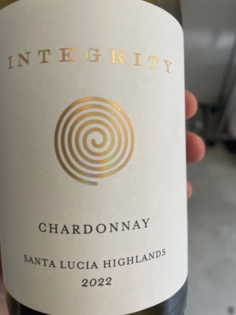 2022 Integrity Chardonnay Santa Lucia Highlands, USA, California ...