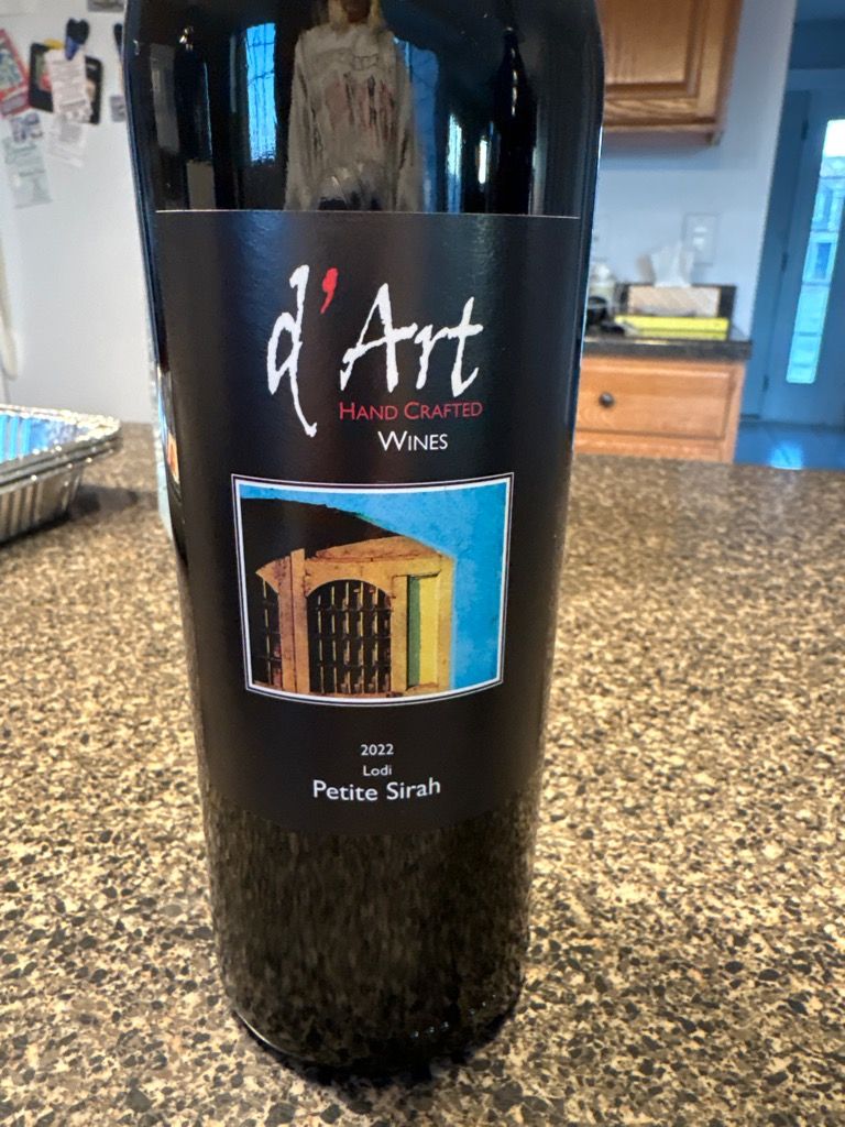 2022 d'Art Wines Petite Sirah, USA, California, Central Valley, Lodi ...