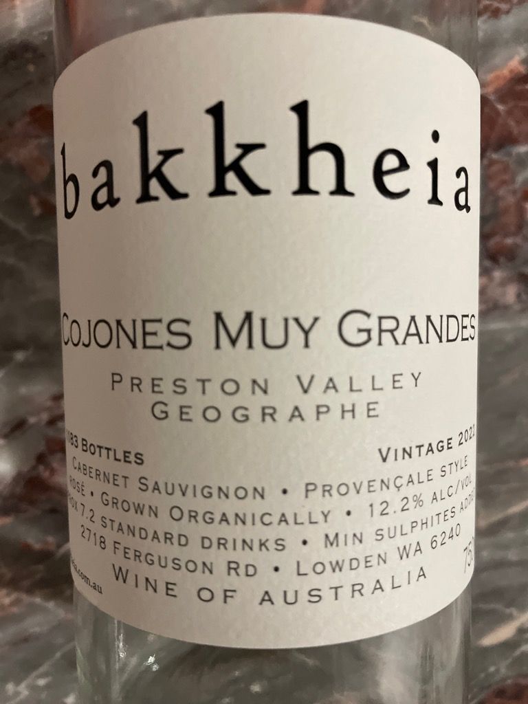 2022 Bakkheia Cojones Muy Grandes Rosé, Australia, Western Australia ...