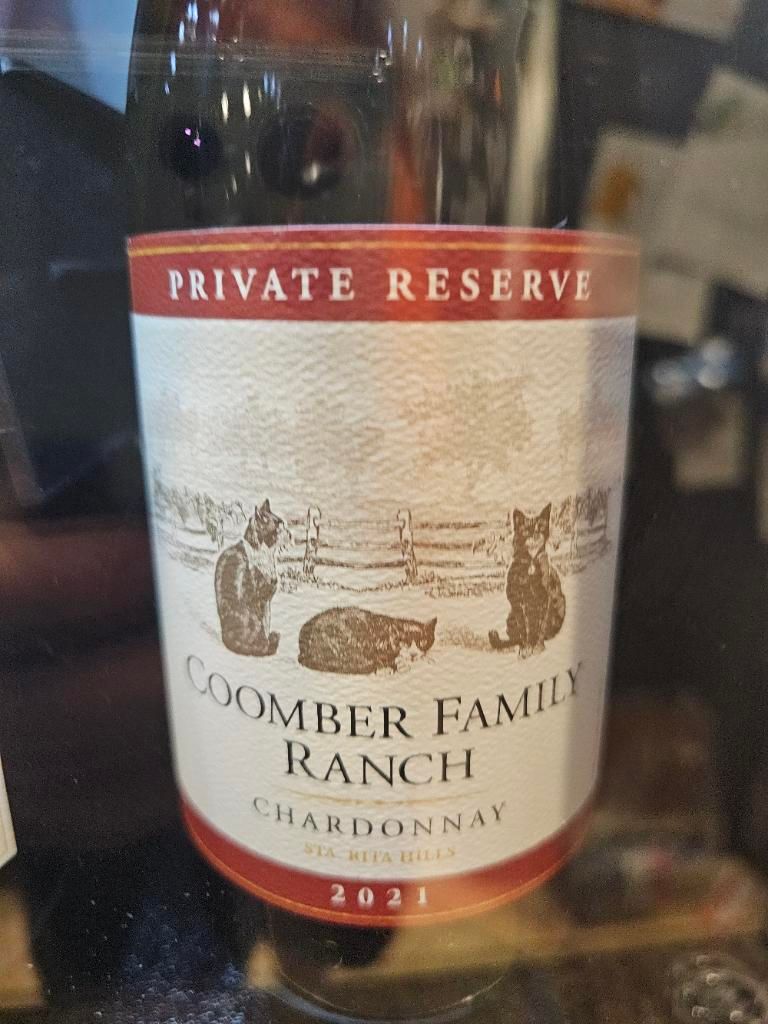 2021 Coomber Family Ranch Chardonnay Private Reserve, USA, California ...