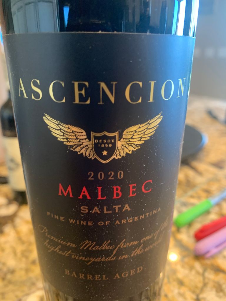 2021 Ascencion Malbec Barrel Aged, Argentina, Valles Calchaquíes, Salta ...