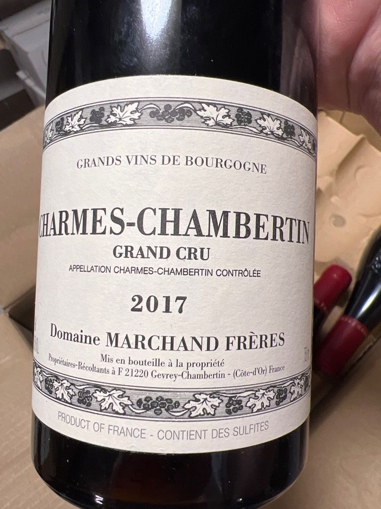 2017 Domaine Marchand Freres Charmes-Chambertin, France, Burgundy, Côte ...