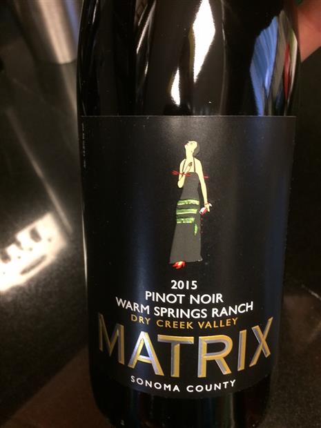2016 Matrix Pinot Noir Warm Springs Ranch, USA, California, Sonoma ...