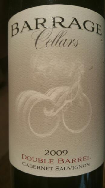 2009 Barrage Cellars Cabernet Sauvignon Double Barrel, USA, Washington ...
