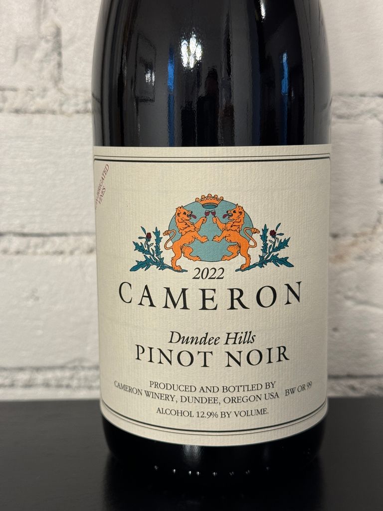 2022 Cameron Pinot Noir Dundee Hills, USA, Oregon, Willamette Valley ...