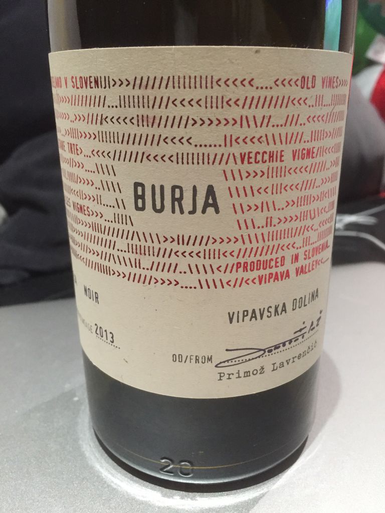 2014 Burja (Primož Lavrenčič) Pinot Noir Burja Noir Old Vines, Slovenia ...