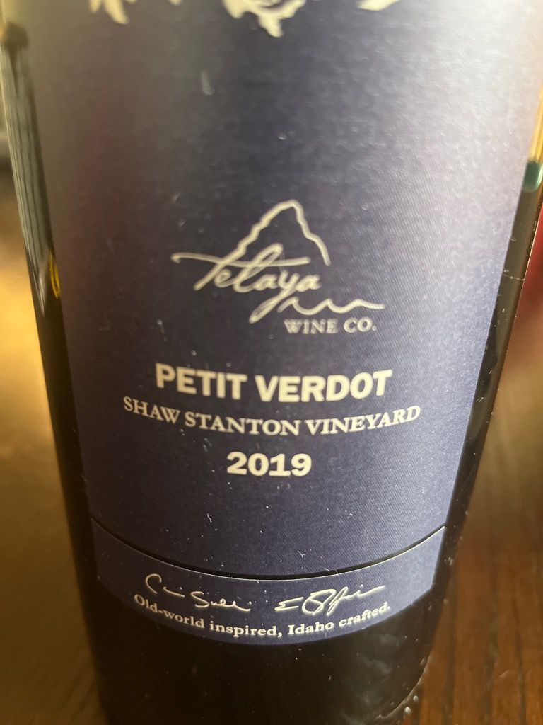 2019 Telaya Petit Verdot Shaw Stanton Vineyard, USA, Washington ...