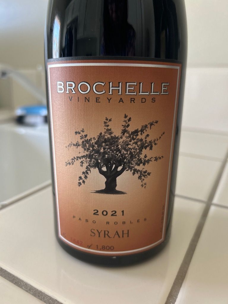 2021 Brochelle Vineyards Syrah, USA, California, Central Coast, Paso ...