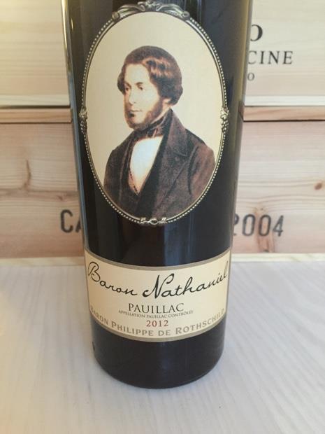 2012 Baron Nathaniel / Baron Philippe De Rothschild, France, Bordeaux ...