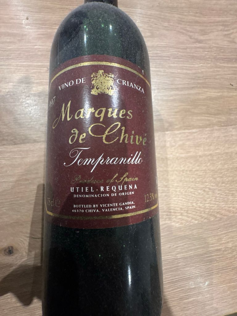 1997 Marques de Chive Utiel-Requena Crianza, Spain, Valencia, Utiel ...
