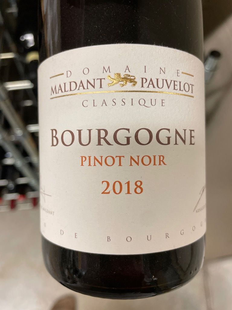 2018 Maldant-Pauvelot Pinot Noir Bourgogne, France, Burgundy, Bourgogne ...