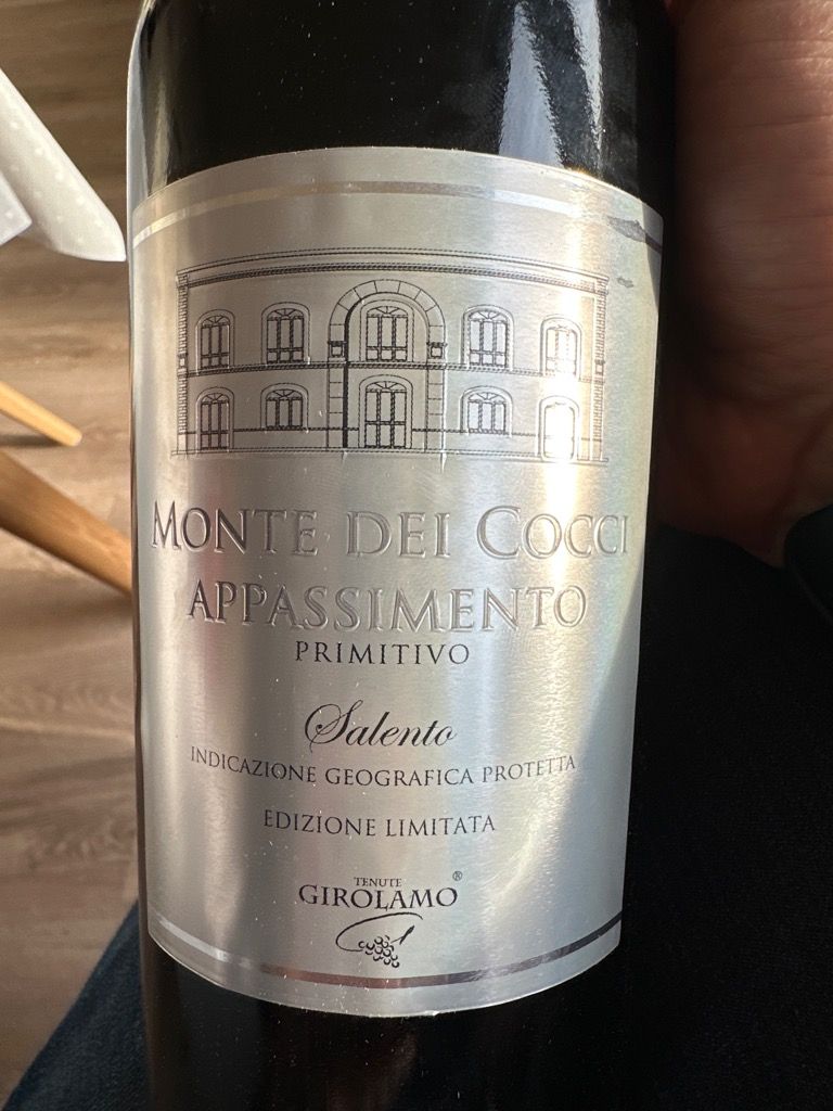 2017 Monte dei Cocci (Tenute Girolamo) Primitivo Appassimento Salento ...