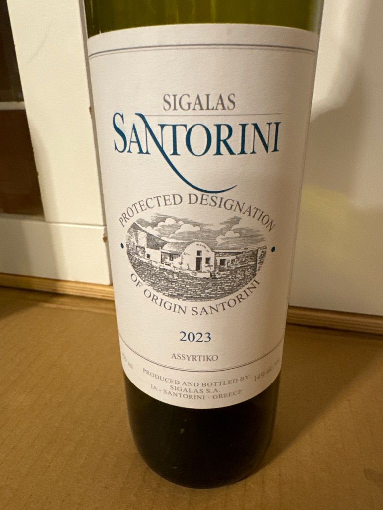 2023 Sigalas Assyrtiko Santorini, Greece, Aegean, Cyclades, Santorini ...