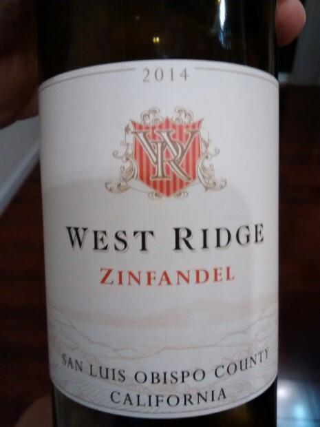 2020 West Ridge Zinfandel, USA, California, Central Coast, Paso Robles ...