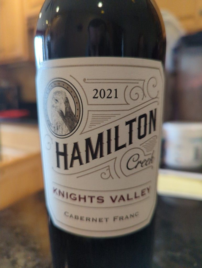 2021 Hamilton Creek Cabernet Franc, USA, California, Sonoma County ...