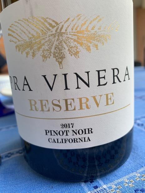 2017 Pra Vinera Pinot Noir Reserve, USA, California - CellarTracker