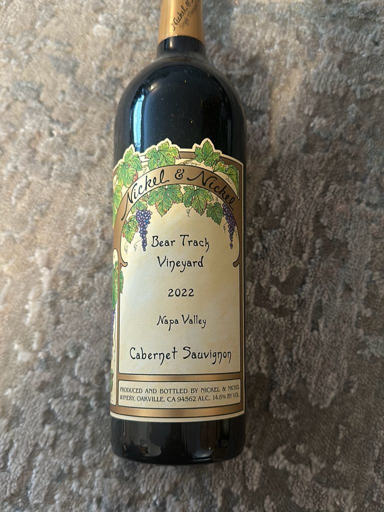 2022 Nickel & Nickel Cabernet Sauvignon Bear Track Vineyard, USA ...