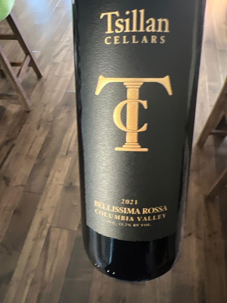 2021 Tsillan Cellars Bellissima Rossa, USA, Washington, Columbia Valley ...
