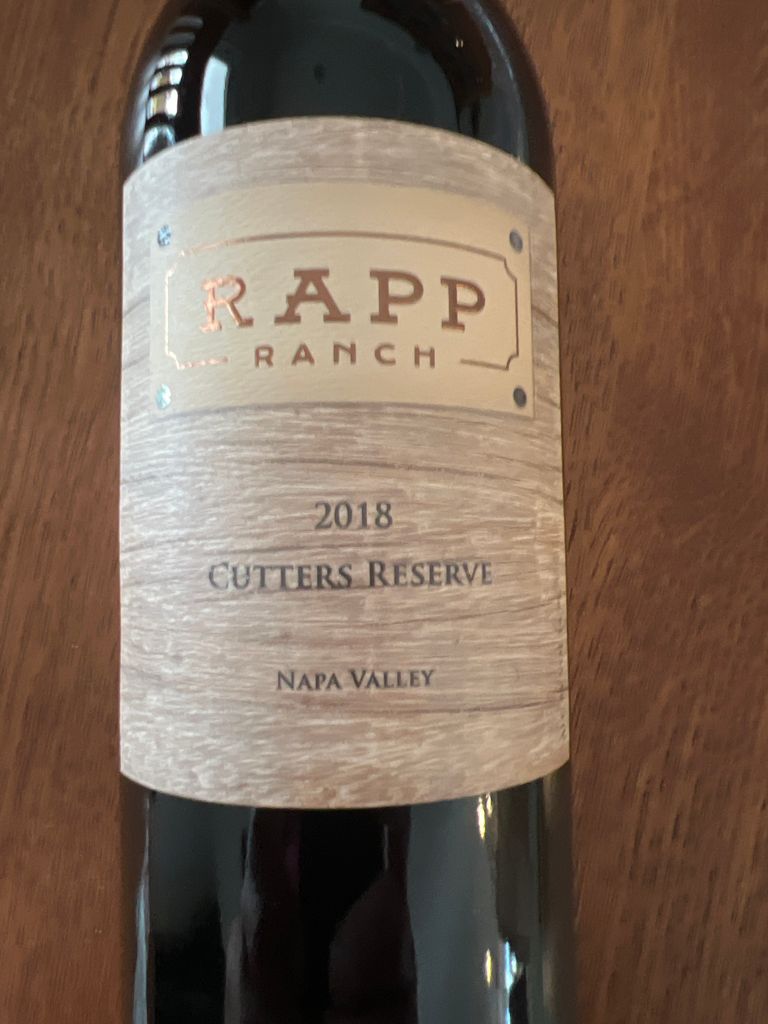 2018 Rapp Ranch Cutters Reserve, USA, California, Napa Valley ...