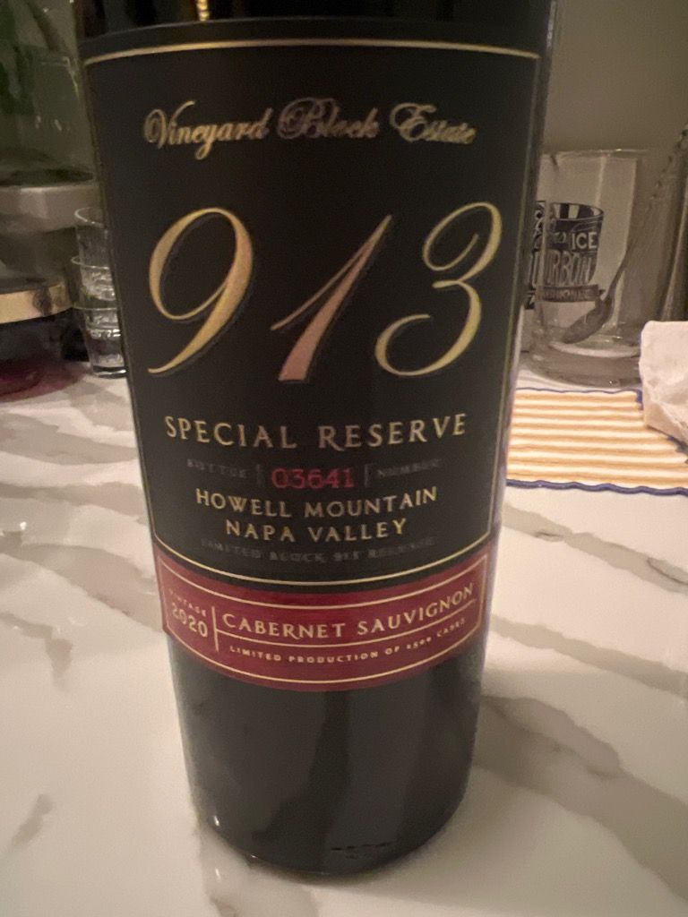2020 Vineyard Block Estate Cabernet Sauvignon Block 212 Special Reserve ...
