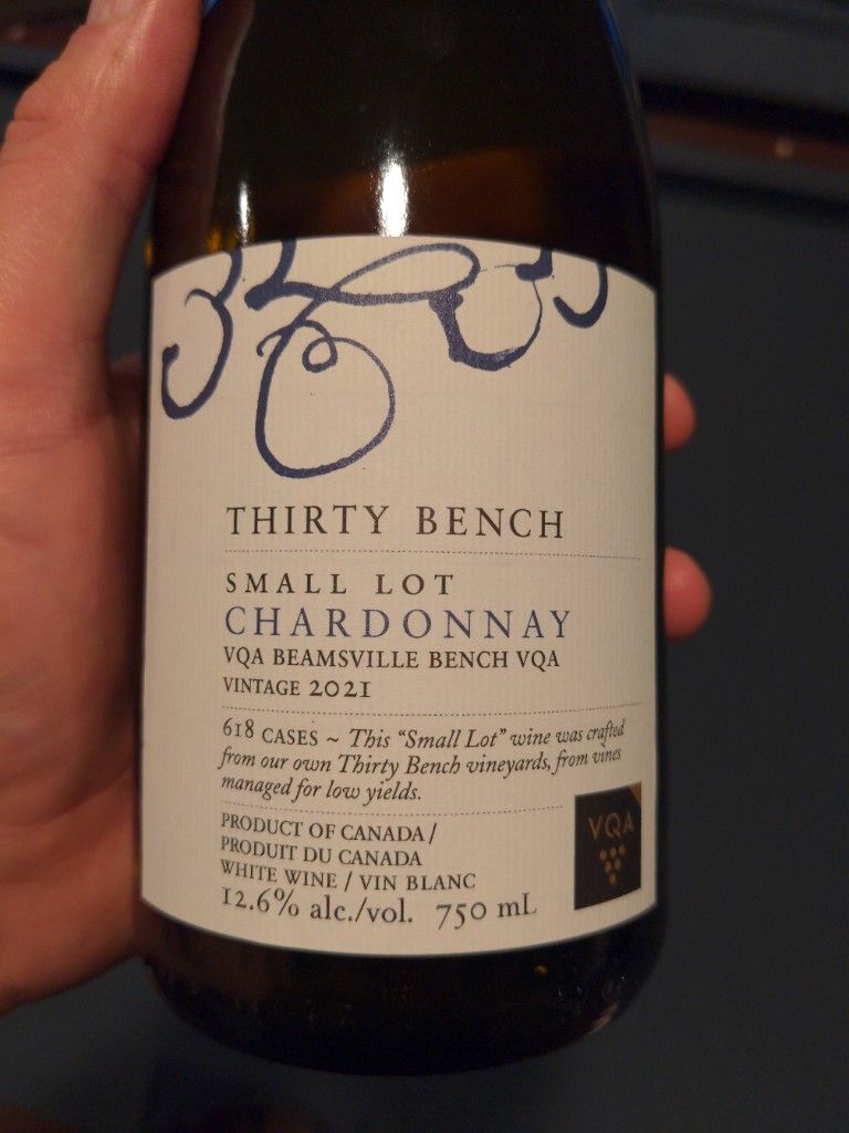 2021 Thirty Bench Chardonnay Small Lot Thirty Bench Vineyard, Canada ...