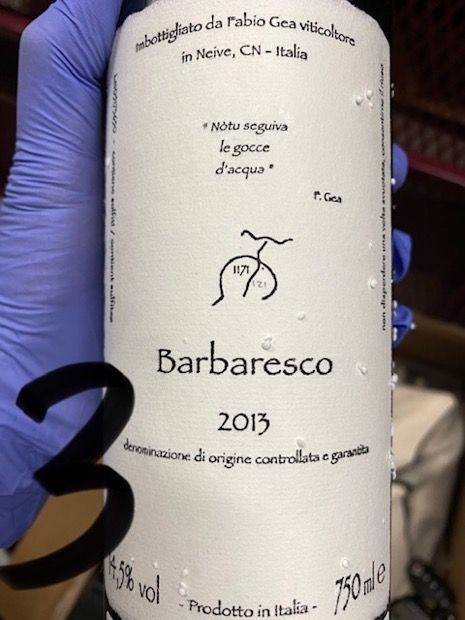 2013 Fabio Gea Barbaresco Notu seguiva le gocce d'acqua, Italy ...