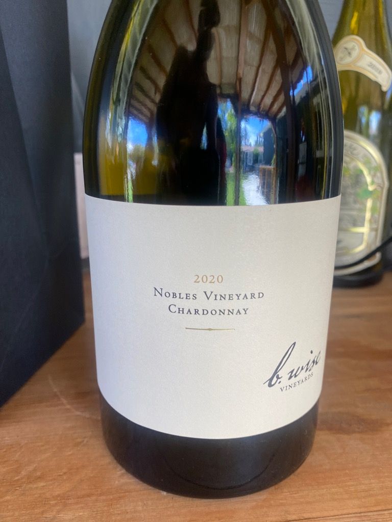 2020 B. Wise Vineyards Chardonnay Nobles Vineyard, USA, California ...