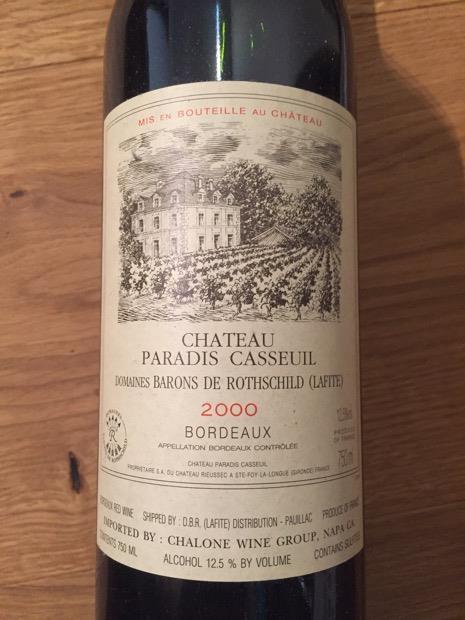 2000 Château Paradis Casseuil, France, Bordeaux - CellarTracker