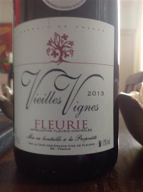 2013 Cave des Producteurs des Grands Vins de Fleurie Fleurie Vieilles ...
