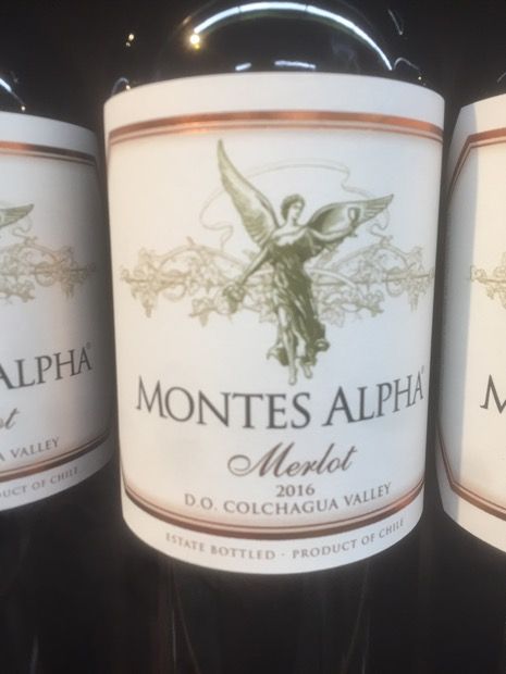 2016 Montes Alpha Merlot, Chile, Rapel Valley, Colchagua Valley ...