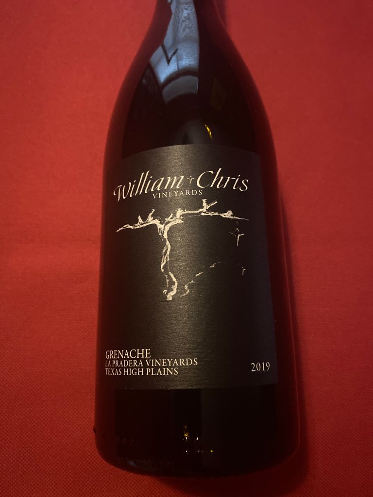 2019 William Chris Vineyards Grenache La Pradera Vineyards, USA, Texas ...