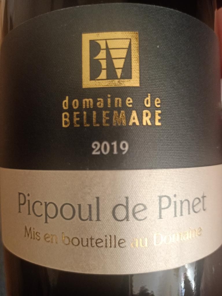 2019 Domaine de Belle Mare Picpoul de Pinet, France, Languedoc ...