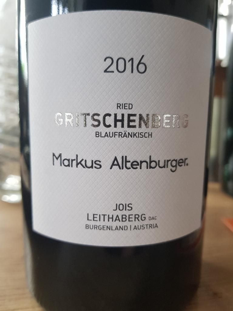 2015 Weingut Markus Altenburger Blaufränkisch Gritschenberg, Austria ...