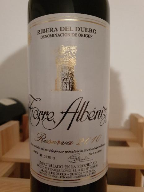 2011 Bodegas Peñalba López Ribera del Duero Torre Albéniz Reserva ...