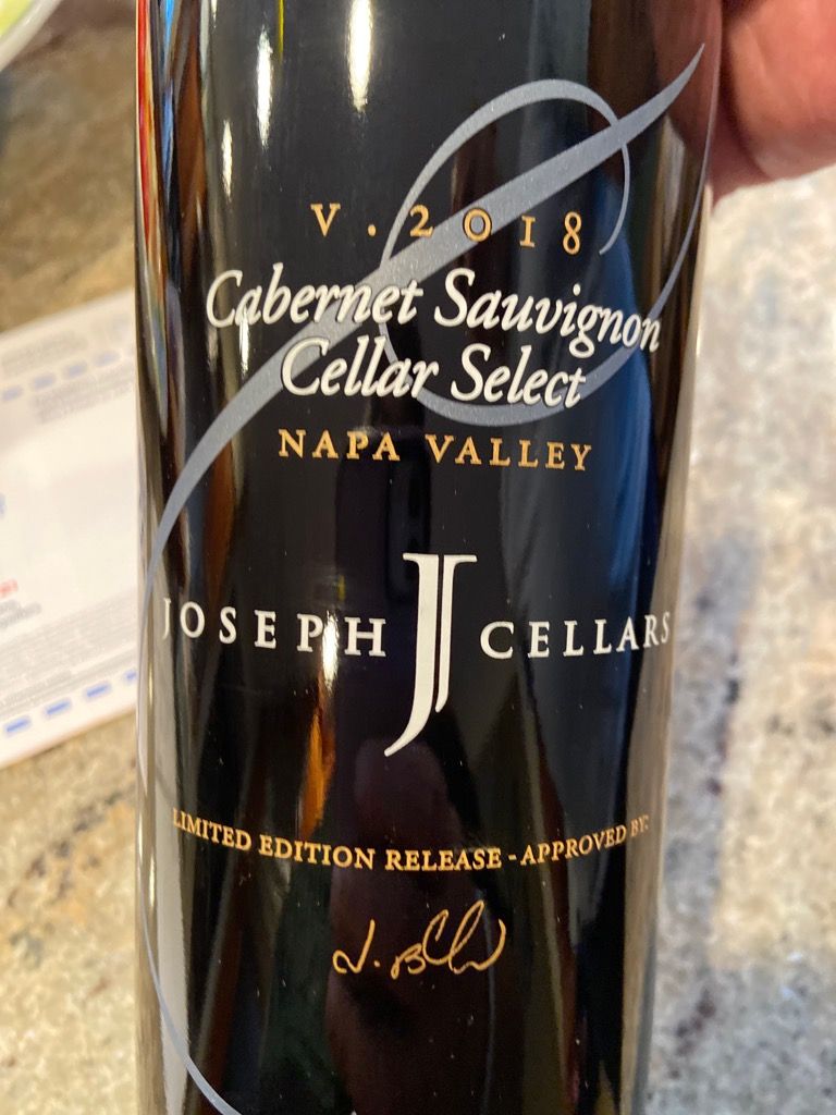 2018 Joseph Cellars Cabernet Sauvignon Cellar Select, USA, California ...