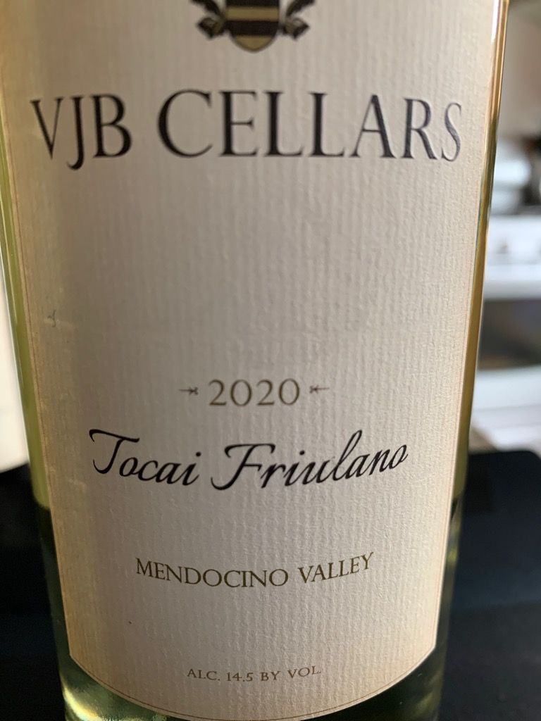 2020 VJB Tocai Friulano, USA, California, North Coast, Mendocino County ...