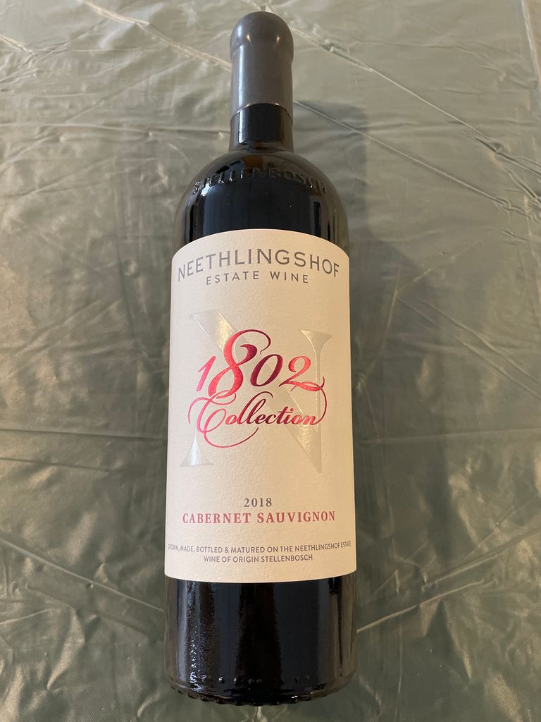 2018 Neethlingshof Estate Cabernet Sauvignon 1802 Collection, South ...