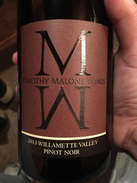 2013 Timothy Malone Wines Pinot Noir Dundee Hills, USA, Oregon ...