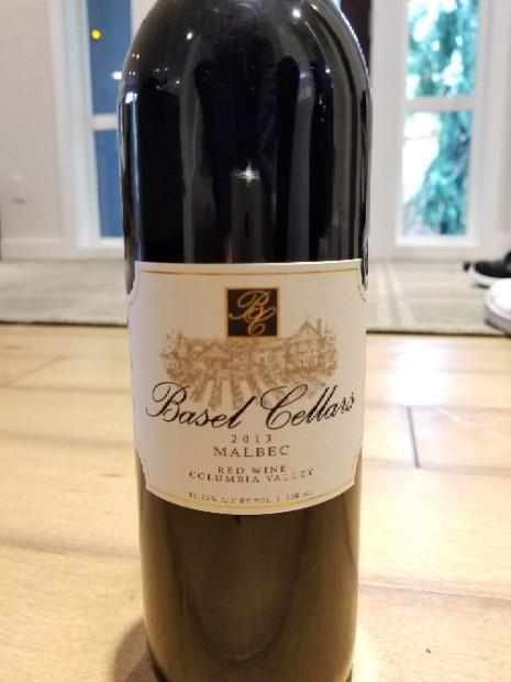 2013 Basel Cellars Malbec, USA, Washington, Columbia Valley - CellarTracker