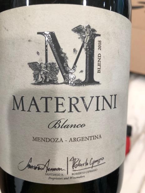 2018 Matervini Blanco, Argentina, Mendoza - CellarTracker