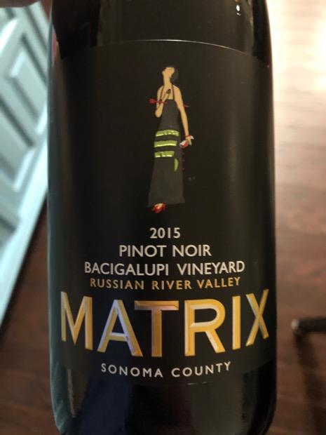 2015 Matrix Pinot Noir Bacigalupi Vineyard, USA, California, Sonoma ...