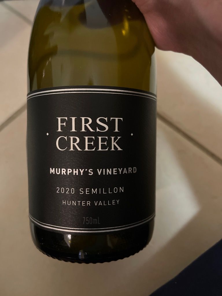 2023 First Creek Wines Sémillon Single Vineyard Murphys, Australia, New ...