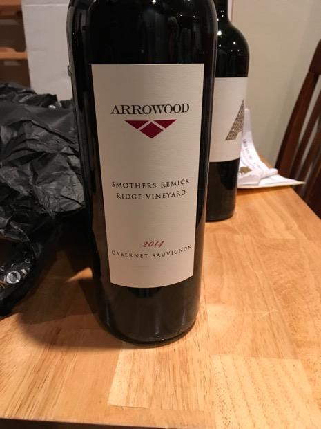 2015 Arrowood Cabernet Sauvignon Smothers-Remick Ridge Vineyards Sonoma ...